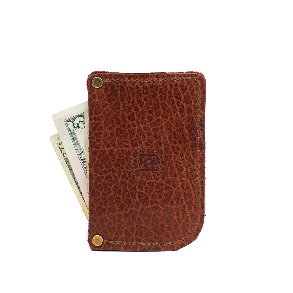 Cognac Bison Driver's Wallet – Russell Moccasin